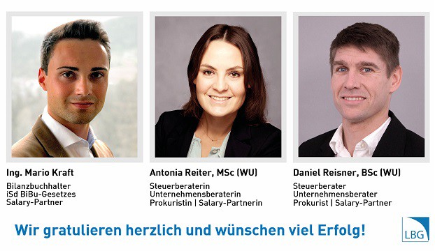 LBG Österreich erweitert Führungskreis: Antonia Reiter, Mario Kraft, Daniel Reisner zu Salary ...
